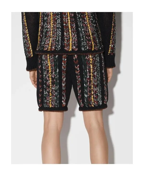 Amiri Knitted Shorts With Multicolored Pattern
