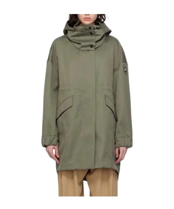 Canada Goose Olivine Long-sleeved Parka Coat - Green