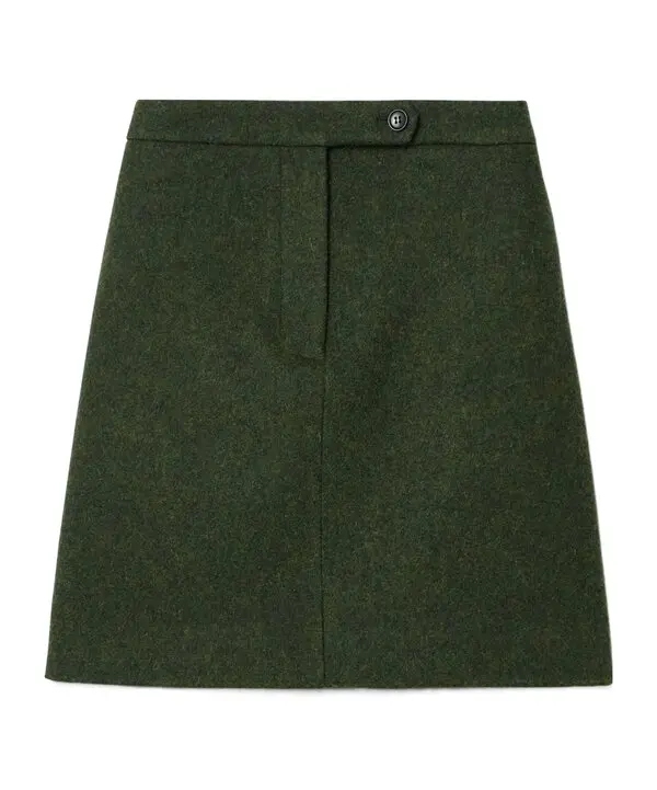 Bally Wool Mini Skirt - Dark Green