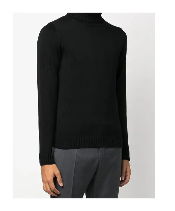 ZANONE Wool Turtleneck Knitwear - Black