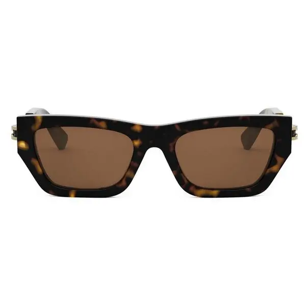 BVLGARI Geometric Frame Sunglasses - Brown