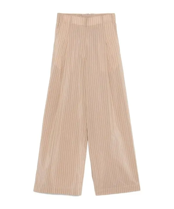 Dries Van Noten Wide Leg Striped Casual Pants