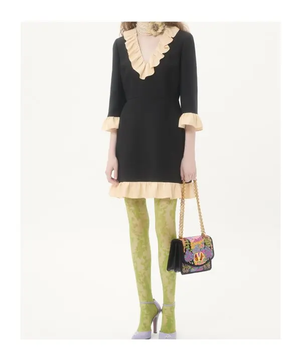 Valentino Garavani Vain Embroidered Shoulder Bag