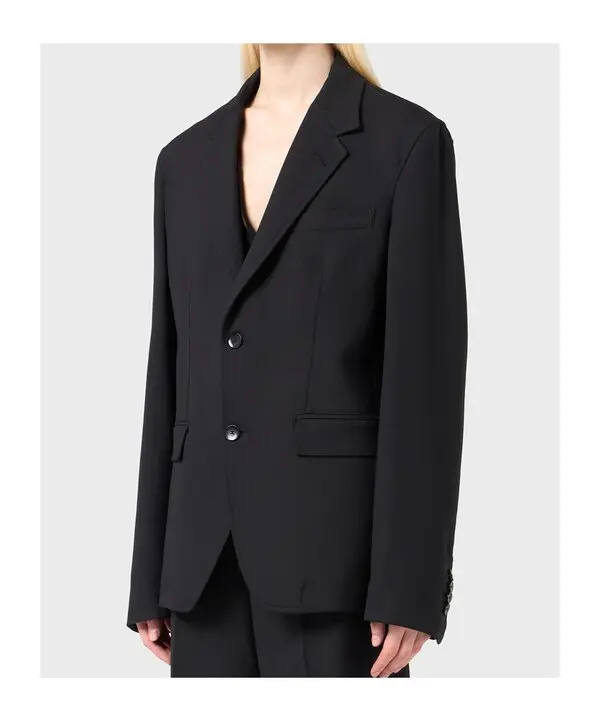 Blumarine Lettering Print Single-breasted Blazer