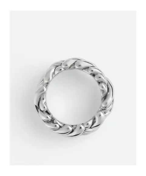 Bottega Veneta Sterling Intreccio Ring