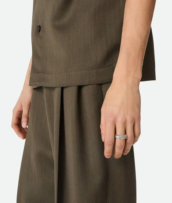 Bottega Veneta Sterling Intreccio Ring
