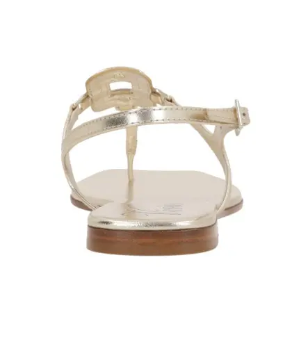 ROGER VIVIER Square-tipped Flat Sandals With Buckle Detail