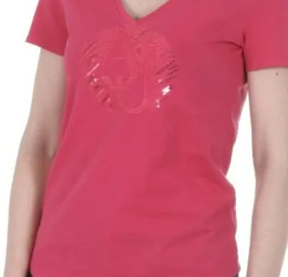 Emporio Armani V-neck T-shirt With Logo - Red