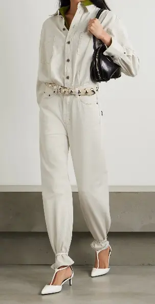 HAIKURE Tessie Denim Jumpsuit - White