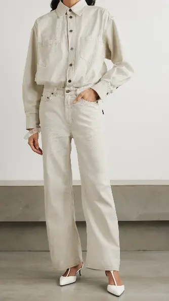 HAIKURE Tessie Denim Jumpsuit - White