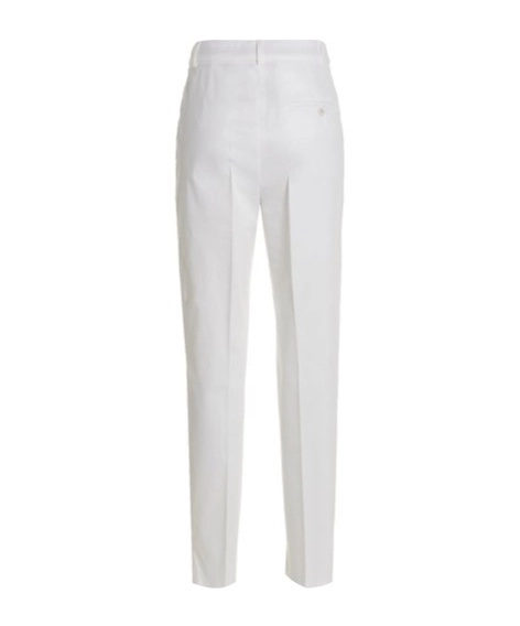 Max Mara Cotton Gabardine Casual Pants - White