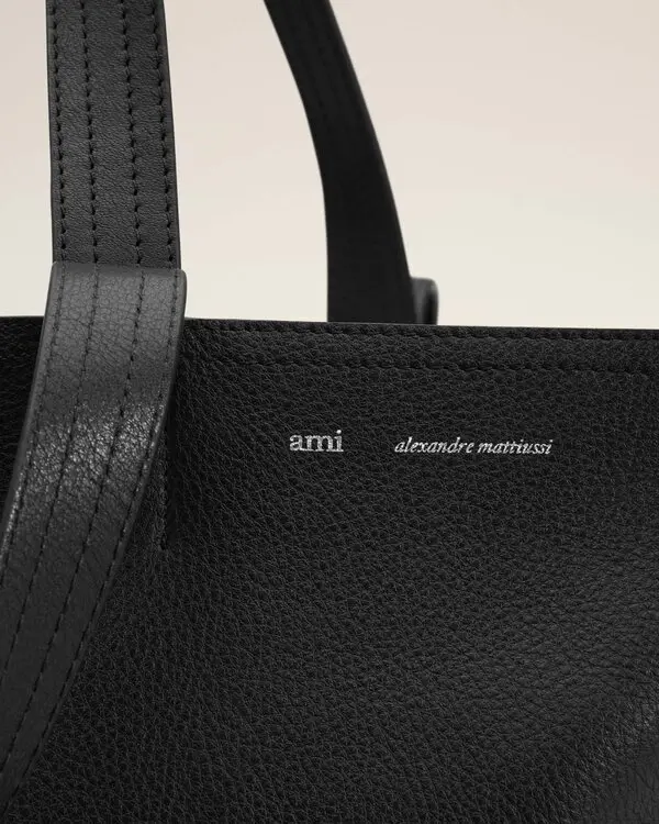 AMI Paris Midi Tote Bag - Black
