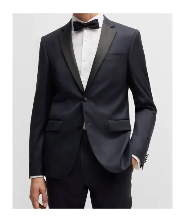 Hugo Boss Single-breasted Tailored Blazer - Black