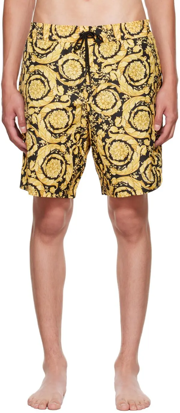 Versace Barocco Printed Swim Shorts - Multicolor