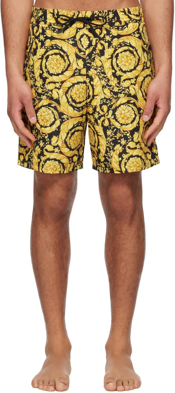 Versace Barocco Printed Swim Shorts - Multicolor