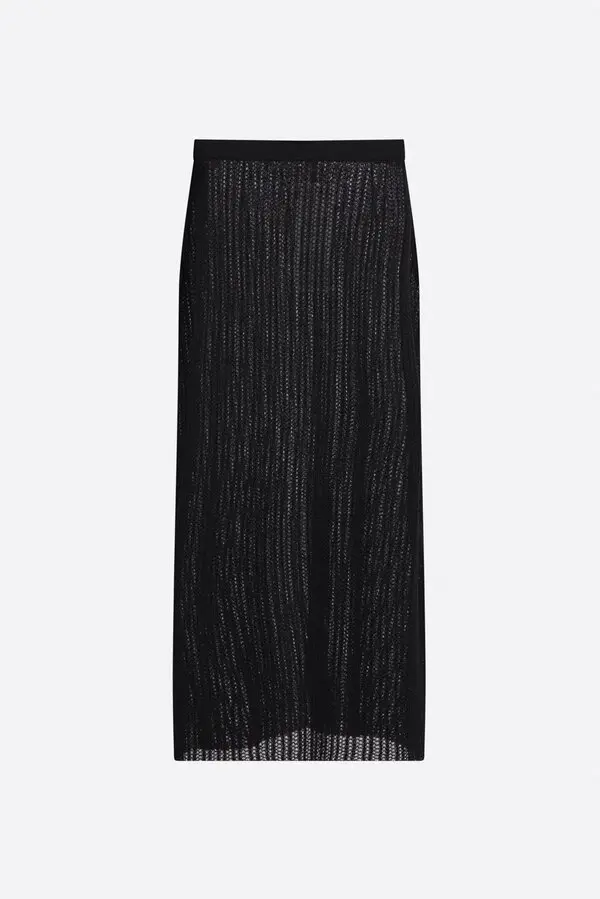 MAISON MARGIELA Ribbed Knit Midi Skirt