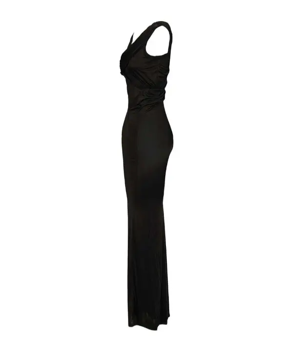 Rick Owens Sahara V-neck Gown Dress
