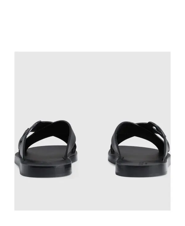 Gucci Crossover Strapped Sandals With Cut-out Logo Detail