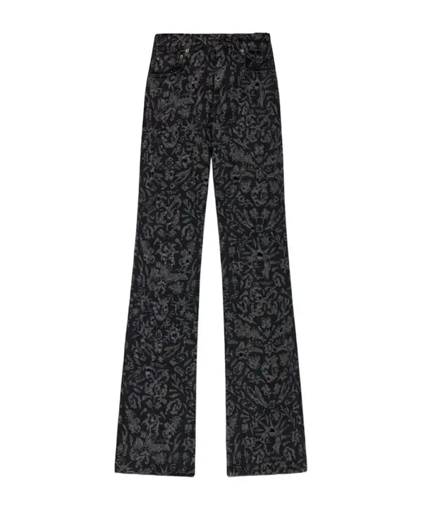 Off-White Logo Patch Flared Pants