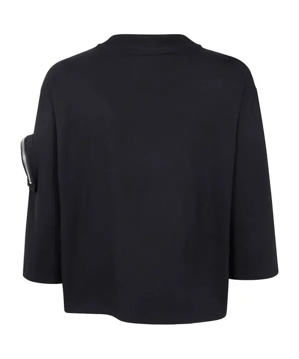 THOM KROM Crew Neck Long Sleeve T-shirt With Zip Pocket