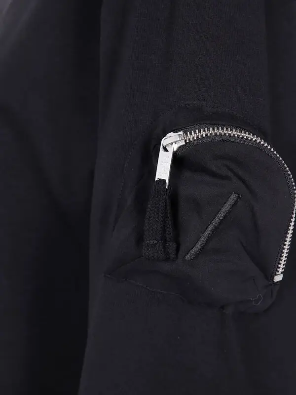 THOM KROM Crew Neck Long Sleeve T-shirt With Zip Pocket