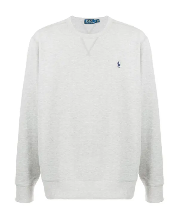 Polo Ralph Lauren Logo Embroidered Crewneck Sweater - Gray