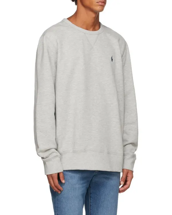 Polo Ralph Lauren Logo Embroidered Crewneck Sweater - Gray