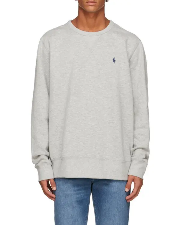 Polo Ralph Lauren Logo Embroidered Crewneck Sweater - Gray