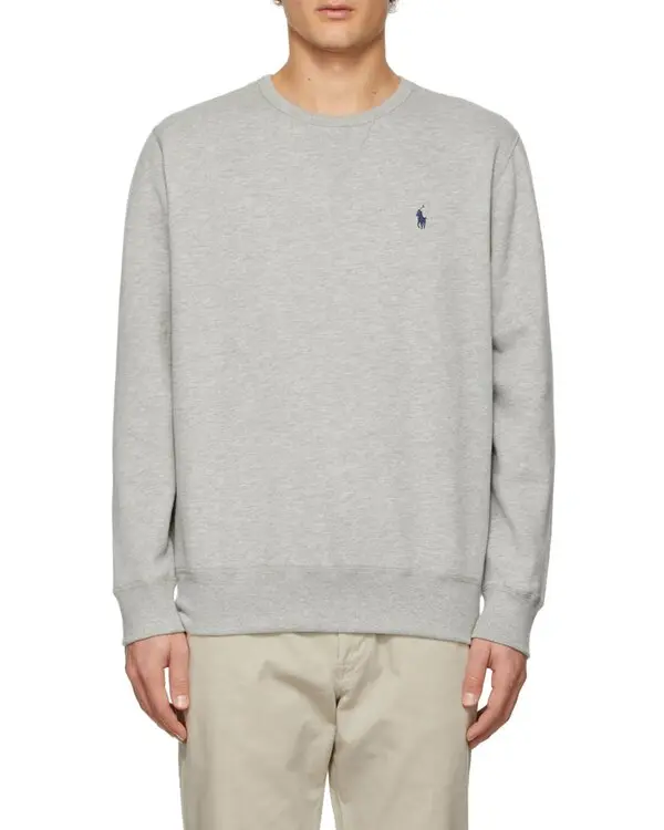 Polo Ralph Lauren Logo Embroidered Crewneck Sweater - Gray