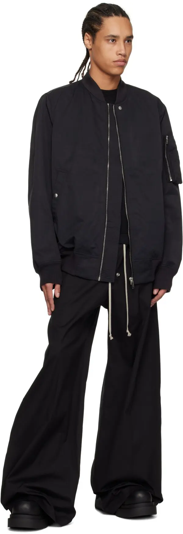 Rick Owens Classic Flight Zipped Bomber Jacket