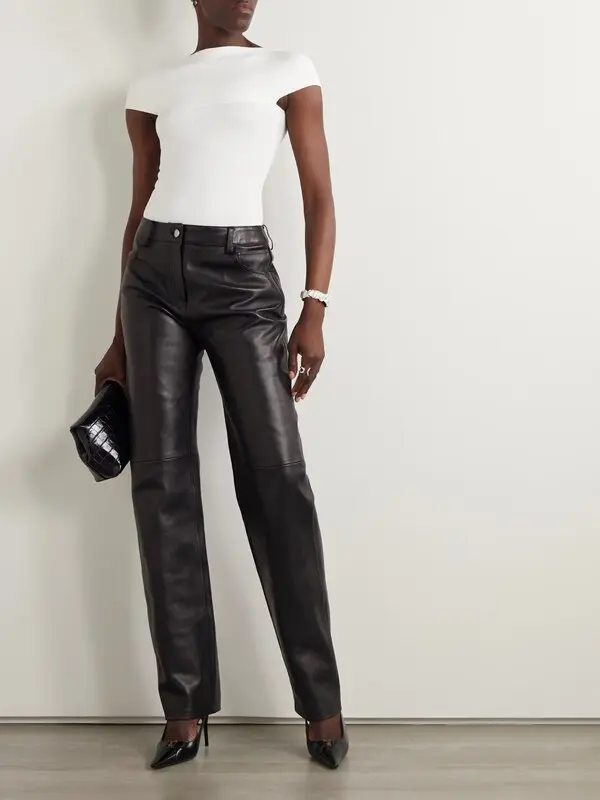 Magda Butrym Straight-leg Leather Trousers