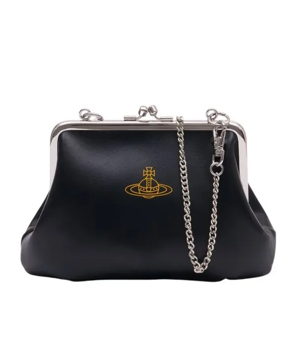 VIVIENNE WESTWOOD Logo Detailed Top Handle Bag - Black
