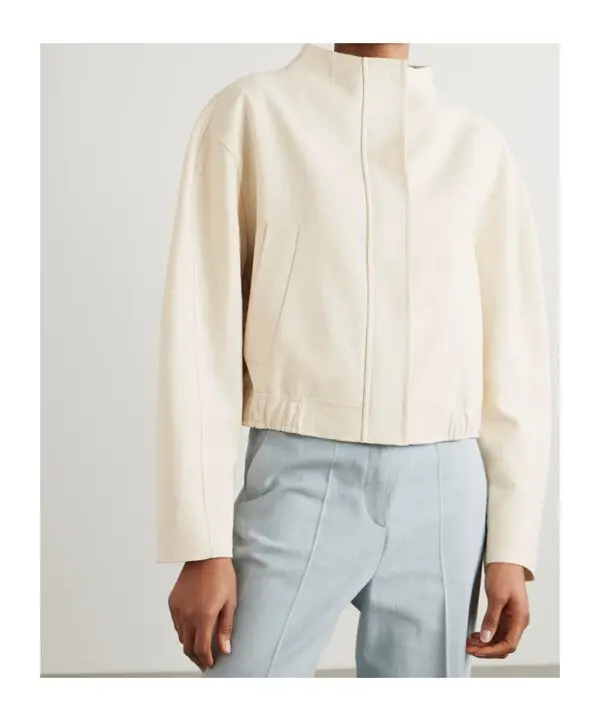 Loulou De Saison Cropped Textured Cotton-blend Twill Jacket