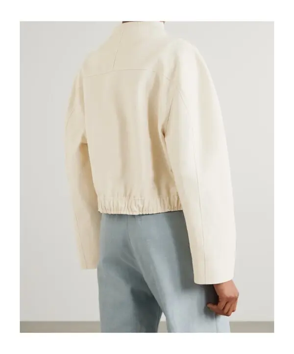Loulou De Saison Cropped Textured Cotton-blend Twill Jacket
