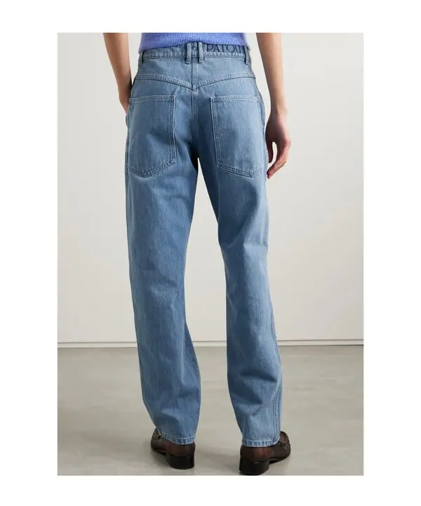 PATOU Patchwork Mid-rise Straight Leg Jeans