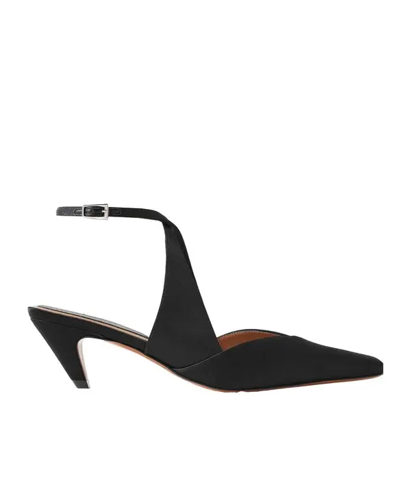 Stella McCartney Satin High Heel Slingbacks