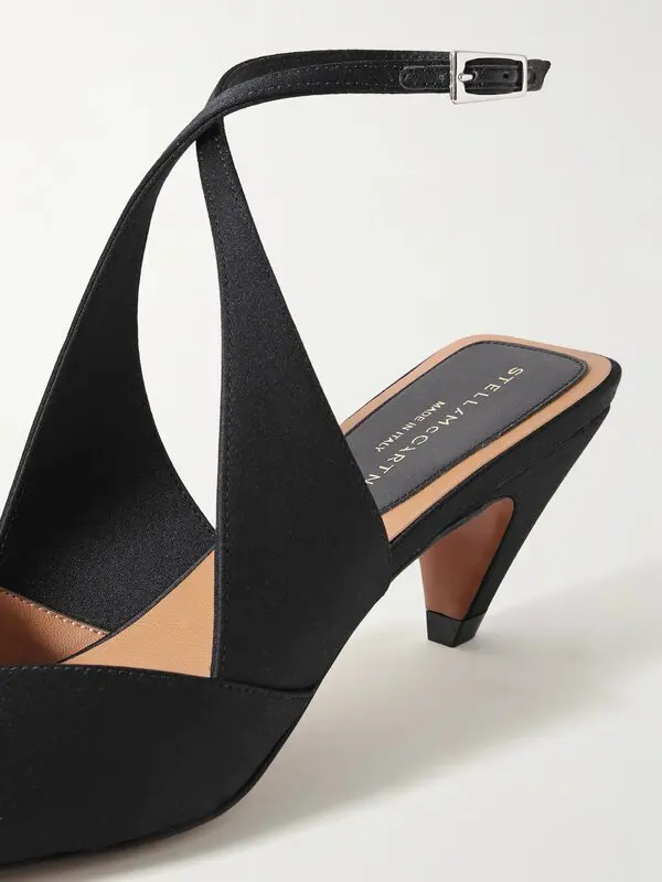 Stella McCartney Satin High Heel Slingbacks