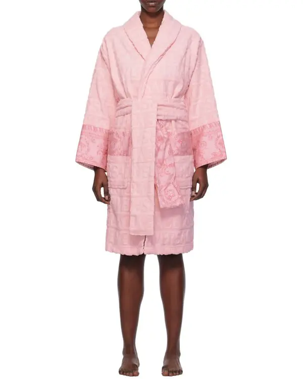 Versace I Love Baroque Belted Bathrobe - Pink
