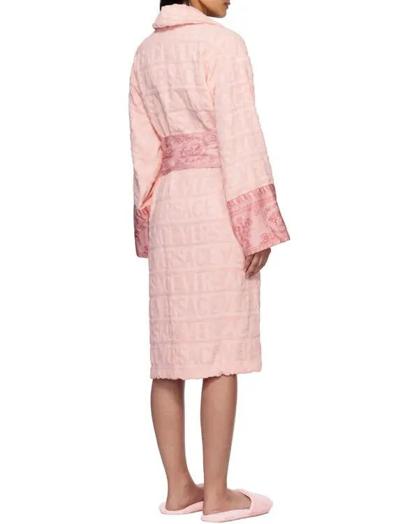 Versace I Love Baroque Belted Bathrobe - Pink