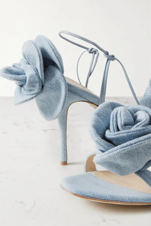 Magda Butrym Floral Appliqué High-heeled Sandals