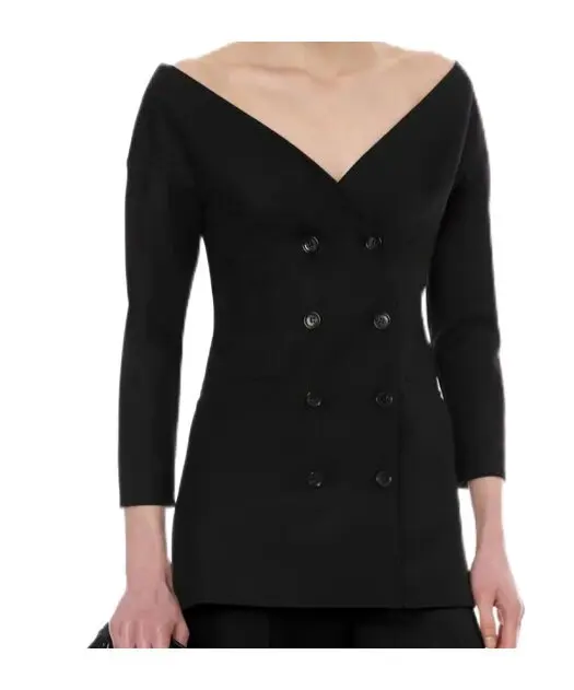 Alberta Ferretti Double-breasted Stretch Wool Jacket