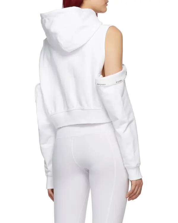 KIMHEKIM Terry Logo Cutout Hooded Sweater