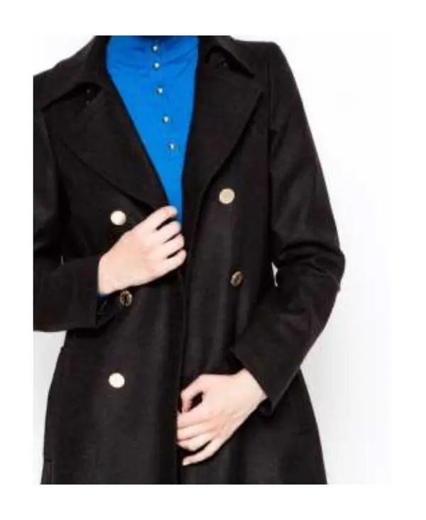 Emporio Armani Double-breasted Trench Coat - Black