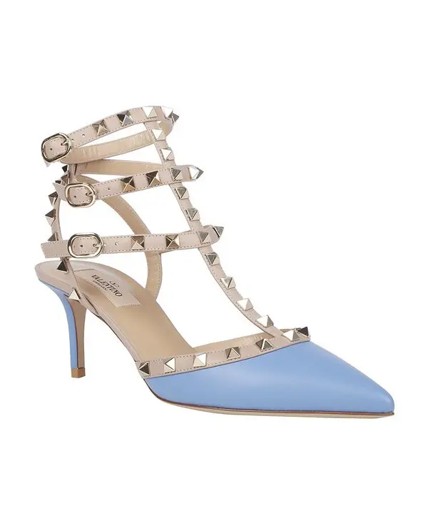 Valentino Garavani Rockstud 65 Multi-belt Sandals - Nude