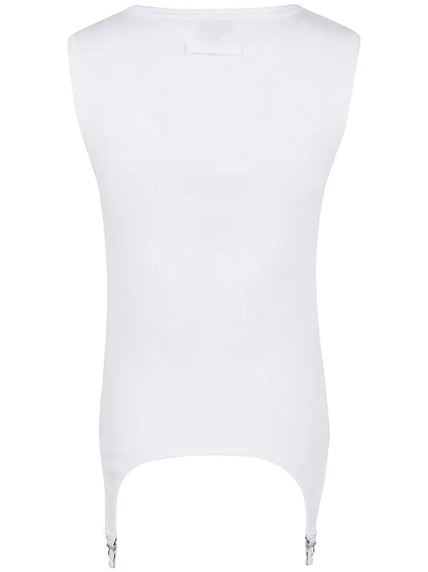 JEAN PAUL GAULTIER Sleeveless Cotton Top With Appliqué Detail