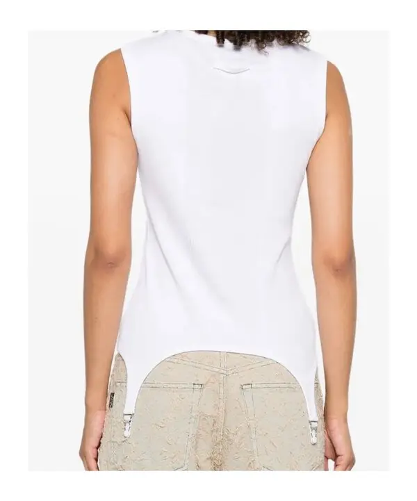 JEAN PAUL GAULTIER Sleeveless Cotton Top With Appliqué Detail
