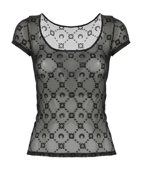 MARINE SERRE Flock Open Neck Top