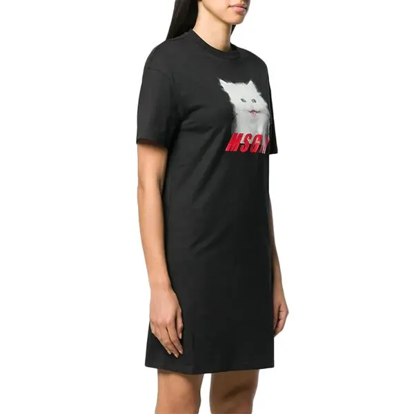 MSGM Printed Logo T-shirt Dress