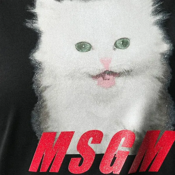 MSGM Printed Logo T-shirt Dress