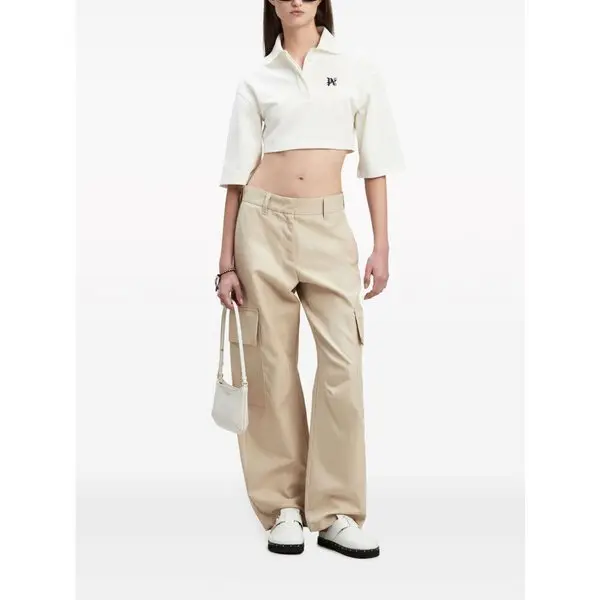 Palm Angels Belted Carrot-cut Mid-rise Trousers